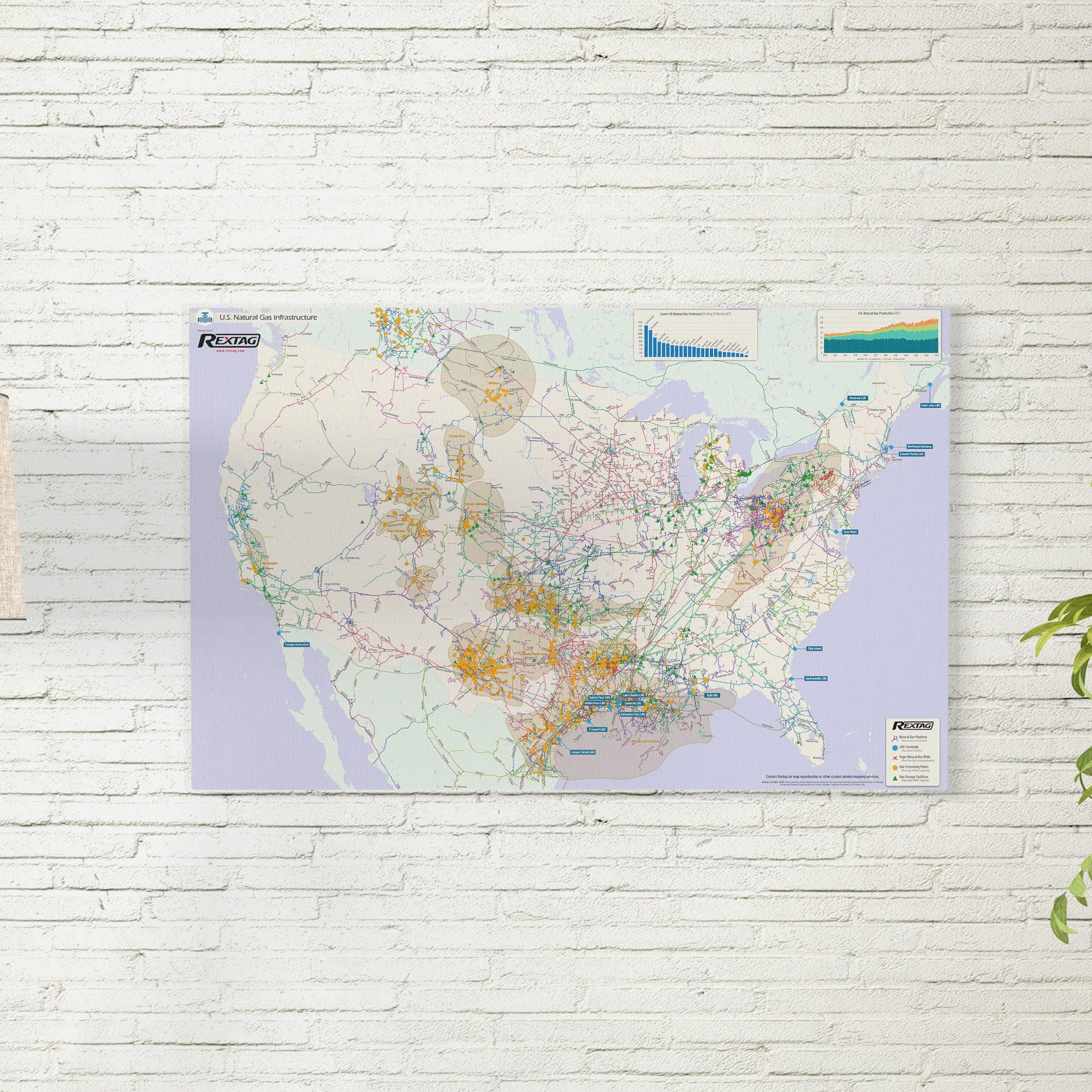 U.S. Natural Gas Infrastructure Wall Map | Rextag – Rextag Corporation