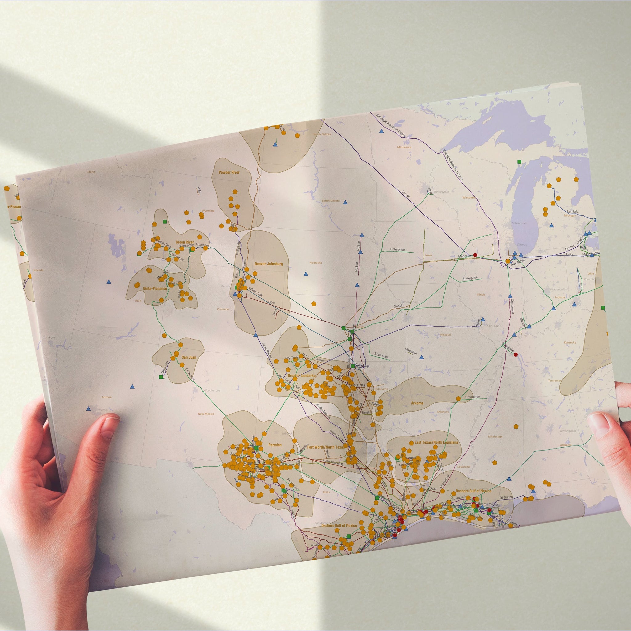 U.S. NGLs and Other Liquids Infrastructure Wall Map | Rextag – Rextag