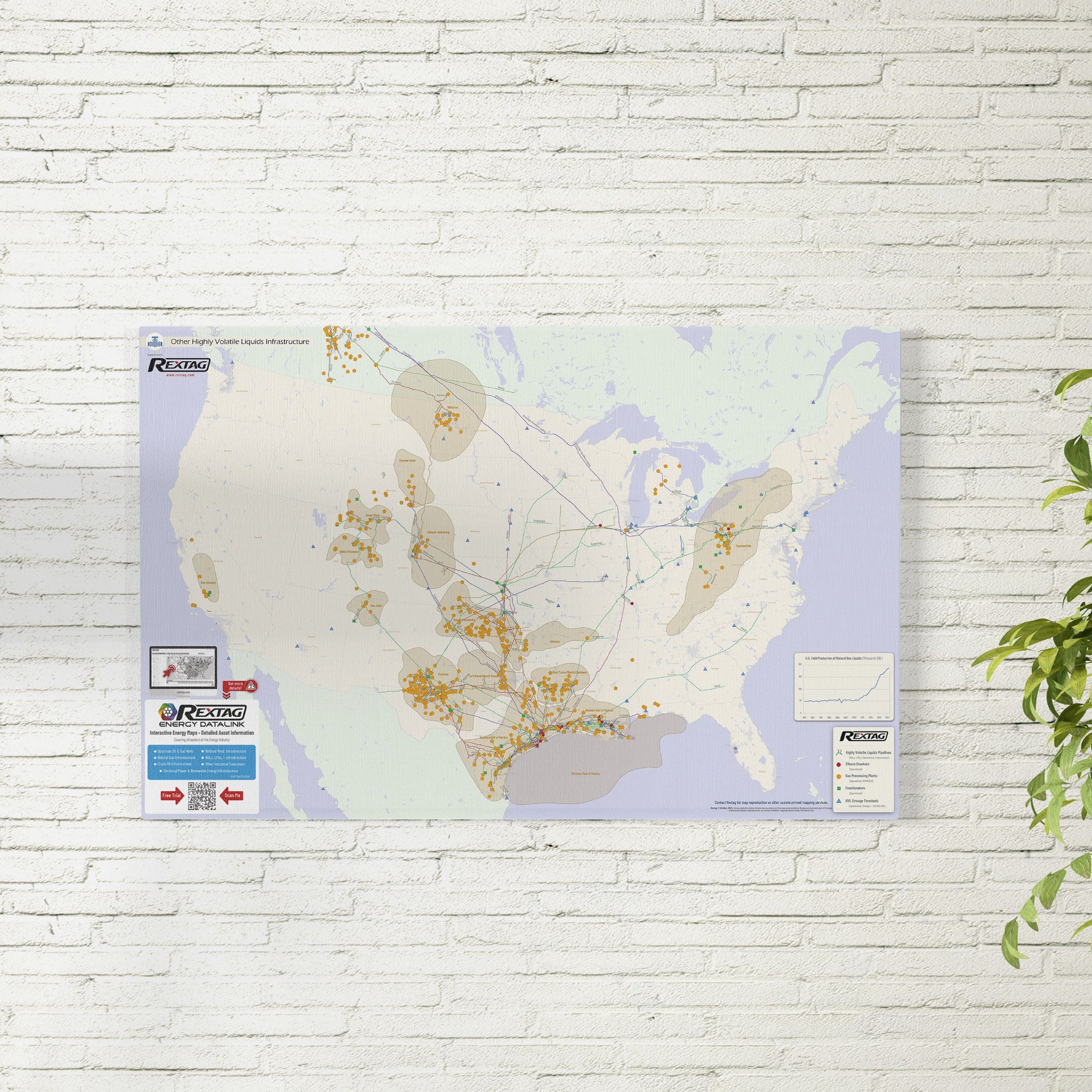 U.S. NGLs and Other Liquids Infrastructure Wall Map | Rextag – Rextag ...